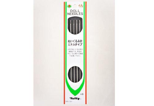 チューリップ(TULIP) ぬいぐるみ針（ミドル）伝統技術を基に、最先端の技術を盛り込んだチューリップの伝シリーズ。折れにくく適度にしなやかなボディ、糸通りなめらかな針穴やスムーズな布通りの針先など、こだわりの針に仕上げました。太さ1.09...