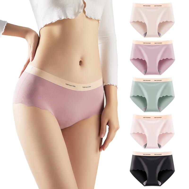 [Sexy code 1701] シームレス ショーツ セット 5枚組 レディース 無縫製 綿 パンティー 女性用 下着 M L LL