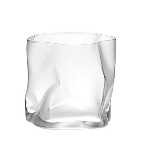 ロックグラス 木村硝子店 × デザイナー 小松誠 コラボ クランプル オールド フロスト生産国：日本サイズ：高さ 83mm　 口径 83mm　容量：300cc素材：ソーダガラスブランド：木村硝子店種類：well designed工芸工業デザ...