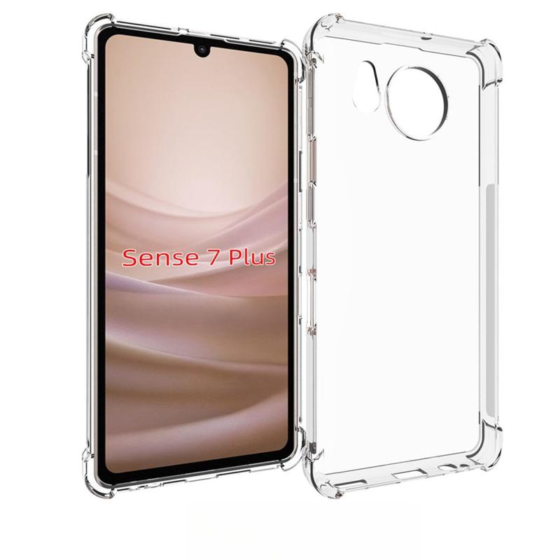 JACRON AQUOS sense7 Plus ケース クリア sense7 Plus 対応 クリアシリコンケース 薄型 柔軟 透明 TPU保護カバー 衝撃吸収 黄変しにくい 【ストラップホール付き】AQUOS sense7 plus(s...