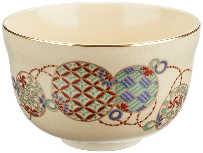 宮地英香(Miyachi Eikou) 抹茶碗 白 サイズ:直径12.4x高さ7.8cm 仁清 久寿玉 紙箱入サイズ:直径12.4x高さ7.8cm