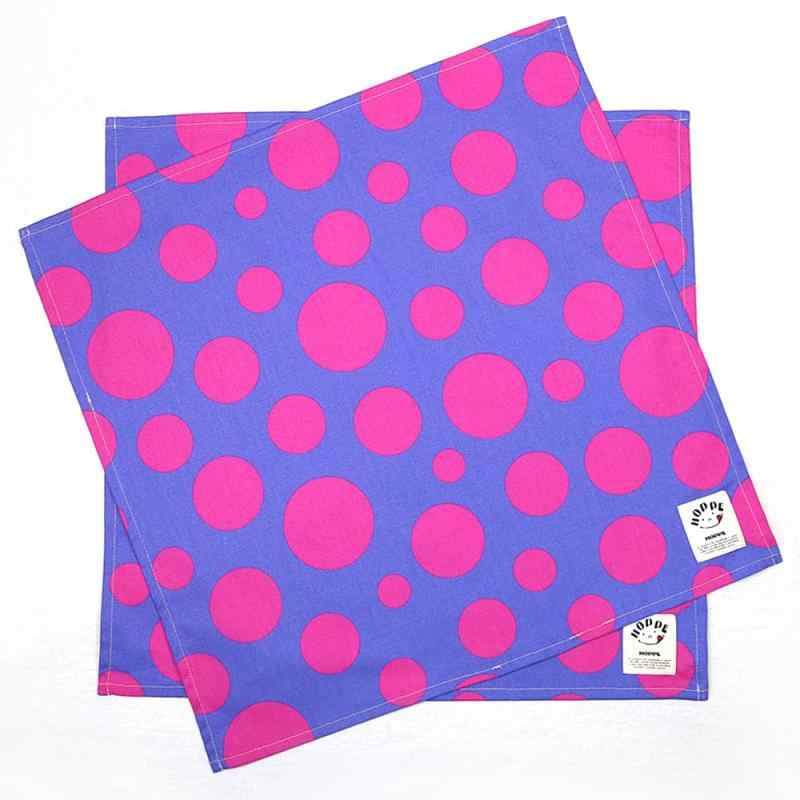 ランチクロス パープルドット 2枚セット ナフキン ランチマット クロス お弁当 給食 学校 キッズ 日本製【カラー】 パープルドット【サイズ】 縦45cm×横45cm【素材】 コットン100％【生産国】 日本製