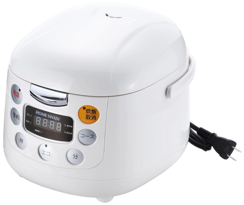 タマハシ 「HOME SWAN」 マイコン式炊飯ジャー 3.5合炊き SRC-35サイズ (約):220×270×205mm、重量 (約):2kg素材・材質:内なべ/アルミ板 (フッ素樹脂塗装)、本体・蓋・ハンドル・底板 (樹脂部)/ポリプ...
