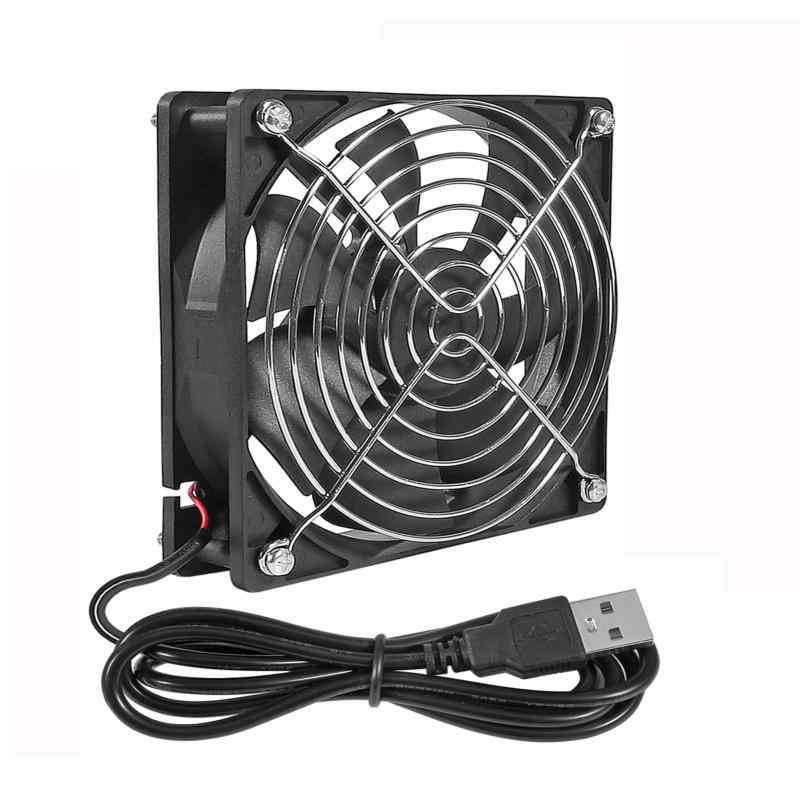 1pcs 12025 USB冷却ファン 120x120x25mm 5V ブラシレスモーター ボールベアリング採用 PCケース/CPUクーラー用 金属グリルカバー＆ネジ付き ラジエーター冷却に最適 コンピュータファン120mm ケースファン次...