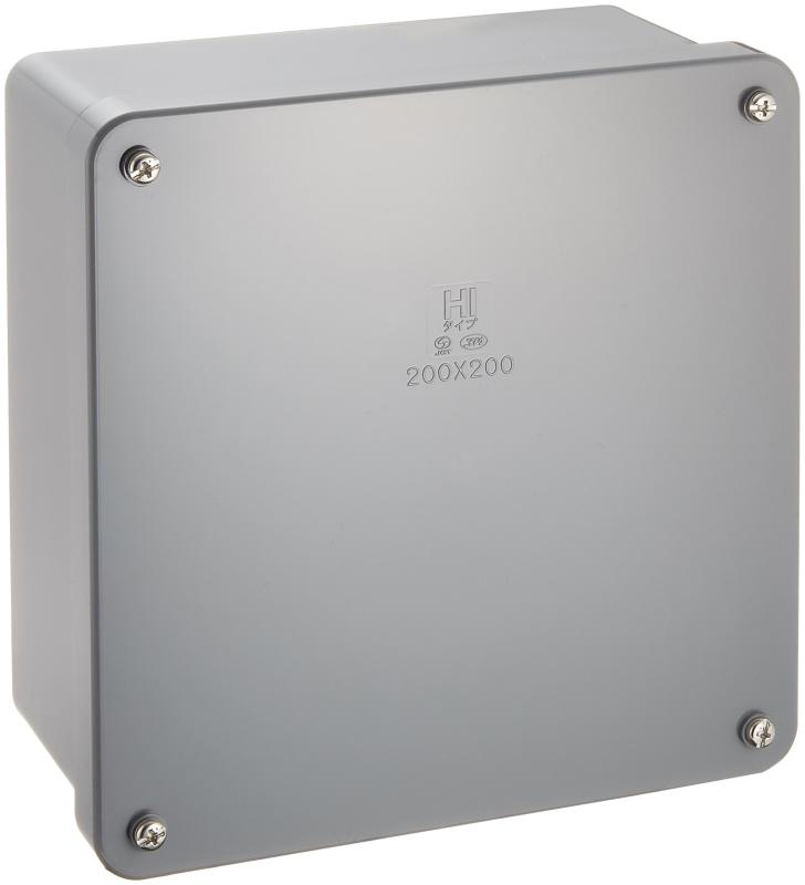 日動電工 プルボックス 200×200×100 防水カブセ グレー PB202010KGHW防水カブセ蓋サイズ:200×200×100種類:正方形付属品:なべM5×15脱落防止ねじ(SUS)材質:硬質塩化ビニル
