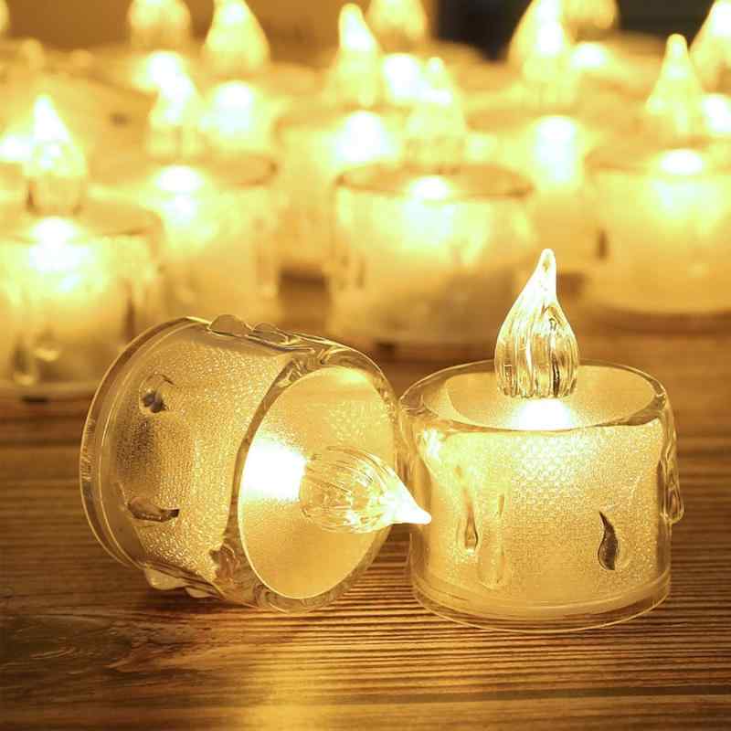 【24個セット】LEDキャンドルライト 電池式 火を使わない 無煙・無香料 安全設計 省エネ 長時間点灯 インテリア 照明 結婚式 誕生日 パーティー 飾り ほのかな灯りで癒し 雰囲気作り安心・安全設計： LEDで炎を再現しているため、触れ...