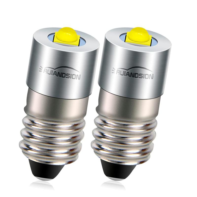 Ruiandsionアップグレード6-24V LED懐中電灯 電球 6V 9V 12V 18V 19.2Vトーチランタン作業用電球の交換、非極性（2パック）【超高輝度】このP13.5S LED 懐中電灯電球は超高輝度チップを搭載しています。...