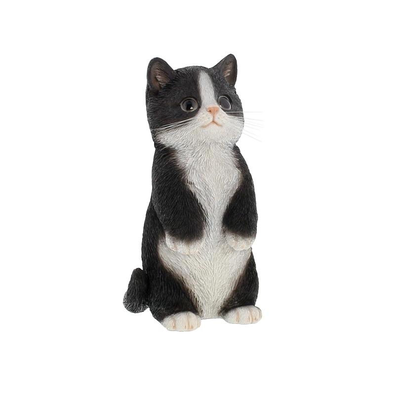Benny's(ベニーズ) 猫の置物 インテリア ポリレジン製 べニーズキャット 立っち ハチワレ QB-022BW本物そっくりでどこか可愛い動物のオブジェ「べニーズアニマル」べニーズアニマルの中でも、様々なポーズが人気のべニーズキャットの...