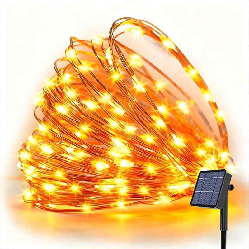 LEDイルミネーションライト ソーラー ストリングスライト 電飾 8種光るパターン IP65防水 飾り クリスマス・ツリー パーティー フェアリーライト 装飾 結婚式 誕生日 室内 室外 ガーデン【ソーラー式のイルミネーション　経済的な装飾...