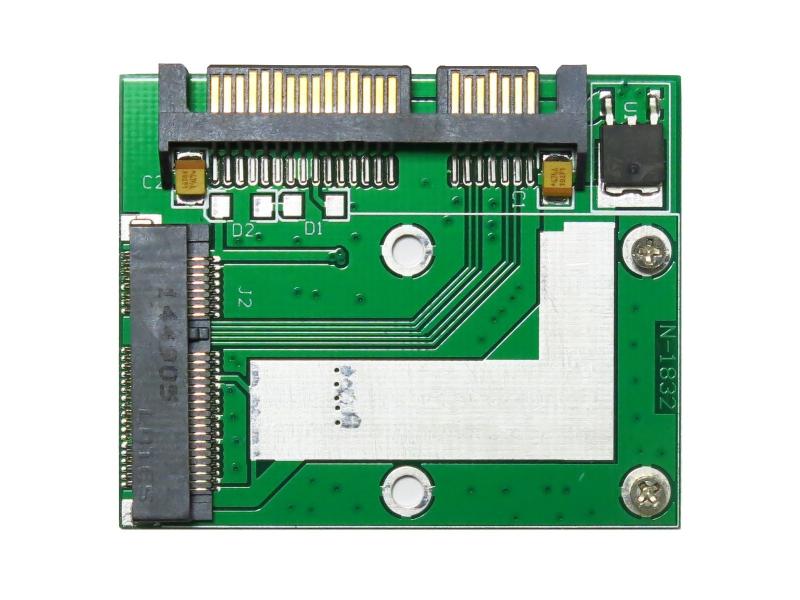 mSATA（mini SATA） SSD → ハーフスリム Half-Slim SATA SSD 変換アダプタ仕様：mSATA 50mm SSD→ハーフスリムSATA SSD に変換するアダプタサイズ：57mm x 46mm x 5 mm ...