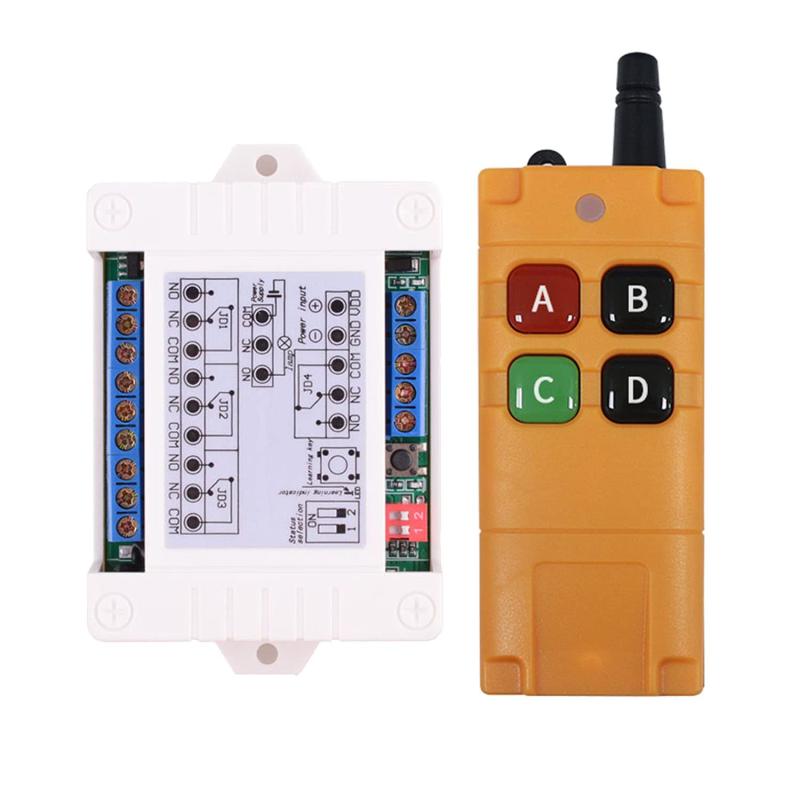 CENTURY AOKE DC 12V 24V 30V ワイヤレスリモートコントロールスイッチ10A 4CH 315mhz 高電力 500メートルの長距離リモートコントロール1.簡単なプログラミング：学習キーを押した後、リモートコントロール...