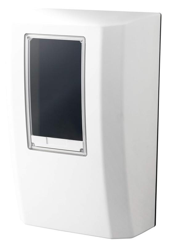 日動電工 電力メーターボックス L型 ホワイト MBL-W隠蔽配線用です。材質：硬質塩化ビニル適応範囲：30A～120A付属品：丸木ネジ4.5X38（6本）/丸木ネジ4.5X32（2本）/なべタッピン（SUS)4.0X16（1本）/貫通材（2組）