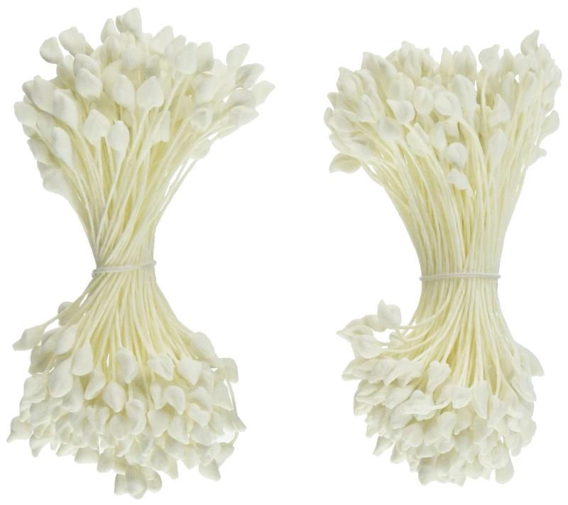 亀島商店(Kameshima) アートフラワー花芯 イバラペップ特大 白2束入 KP-064アートフラワー造花用花芯素材