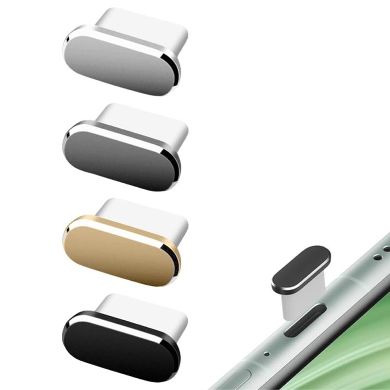 WAIRUIGOOD USB Type-C キャップ コネクタカバー 4個セット ブラック グレー シルバー ゴールド 防塵 防水 タイプC カバー イヤホンジャック カバー USB-C キャップ USB カバー【Type-C対応】この防塵...