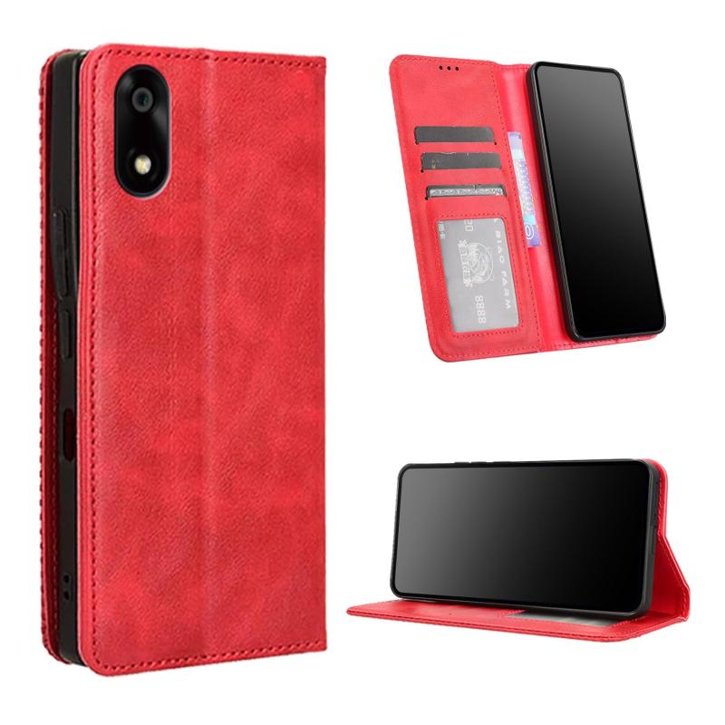 【MARR】For かんたんスマホ4/ A402ZT ケース スマホケース 手帳型 シンプル カバー 手帳型ケース かんたんスマホ4/ A402ZT 高級PU レザー カバー カードポケット 手作り スタンド機能付き 全面保護【対応機種】：...