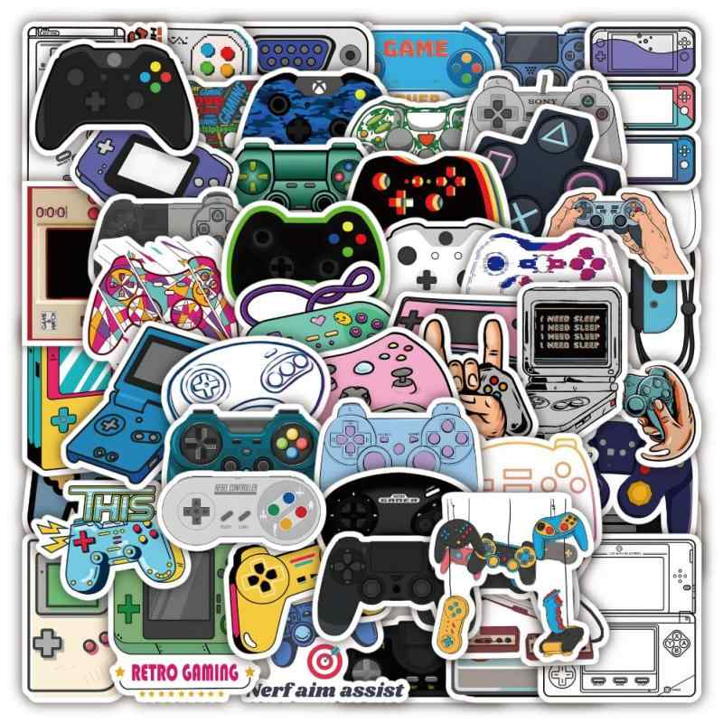 プレイゲームステッカー 50枚、ノートパソコン、ギター、ウォーターボトル、ランチボックス、スクラップブック、ジャーナリング用ビニール防水ステッカー (ゲームパッド)50枚のゲームパッドステッカーが入っています。これらのプレイゲームステッカー...