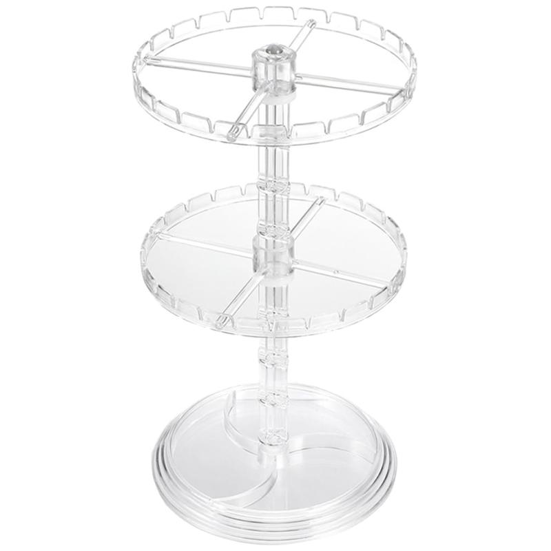 HEALSOPTHY 回転イヤリング収納ラック ジュエリースタンド ピアスホルダー 6.30X6.30X11.10インチ デスクトップ用 アクセサリーオーガナイザー イヤリング収納 ジュエリーオーガナイザーな回転イヤリングホルダー： ブラン...