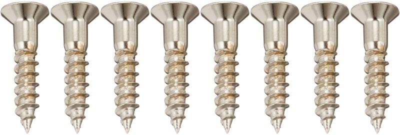 SCUD エスカッション用ビス、フロント、ミリサイズ、フラットヘッド、8P ニッケル PSH-08NHミリサイズ8本入り