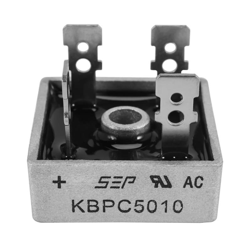 Ahvqevn 単相ダイオードブリッジ整流器 50A 1000V KBPC5010 新しい繰返しピーク逆電圧（AC）：1000V;繰返しピーク逆電流：5mA絶縁電圧：2500V;固定穴の直径：5mm / 0.2インチ全体の（約）：29 x ...