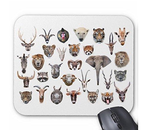 動物の顔のマウスパッド：フォトパッド（ 世界の野生動物シリーズ ）この商品は、熱帯スタジオのオリジナル製品です。マウスパッドの大きさは、小さ過ぎず大き過ぎない、ちょうどよい大きさ（幅232mm、縦196mm、厚さ3mm）です。角は丸みを付け...
