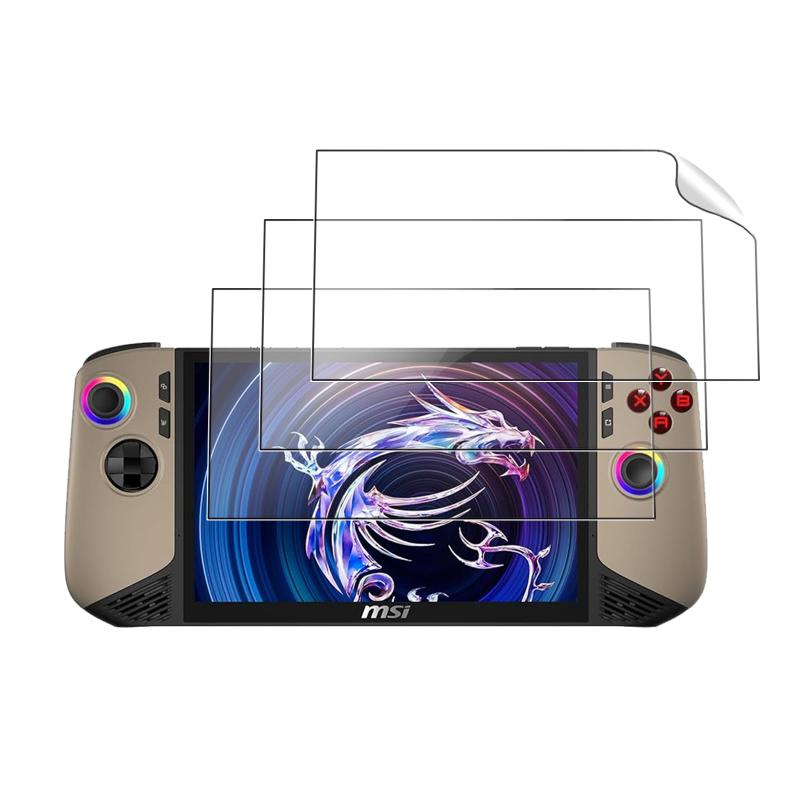 【3枚セット】For MSI Claw 8 AI+ A2VM フィルム TPU製柔らかい ゲーム機保護【YANMONGI】指紋防止 薄型 高感度タッチ 気泡防止 貼り付け簡単 日本製 傷防止 自動修復 飛散防止 保護フィルム【対応機種】MS...