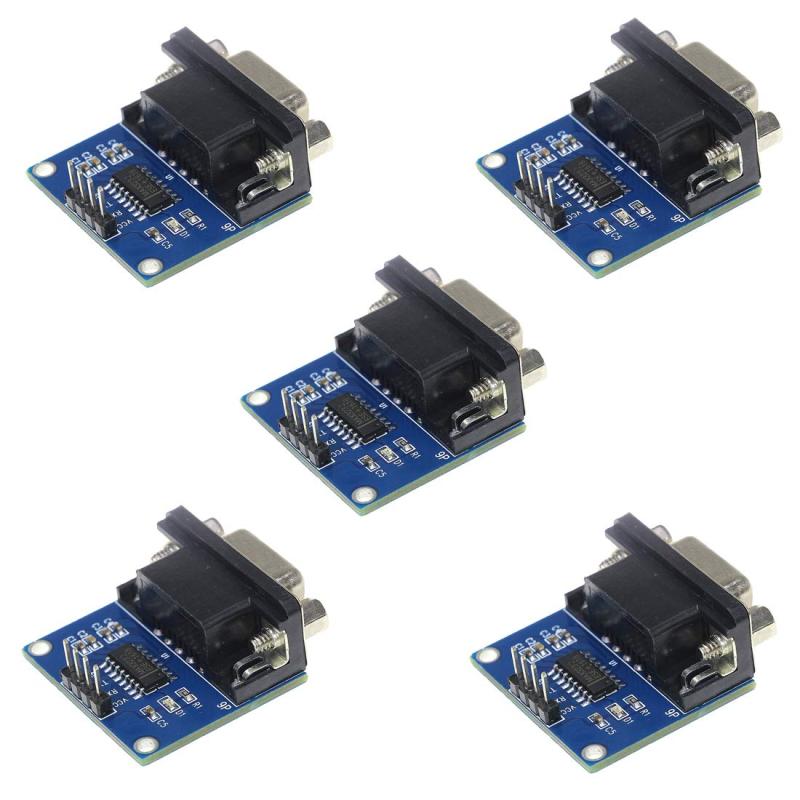 Hailege 5個セット RS232からTTLコンバータモジュールCOMシリアルポートボードMAX3232 MAX232CSE動作電圧：3.3V〜5VMAX3232RS232からTTLへのコンバータモジュール4つのインターフェース：VCC...