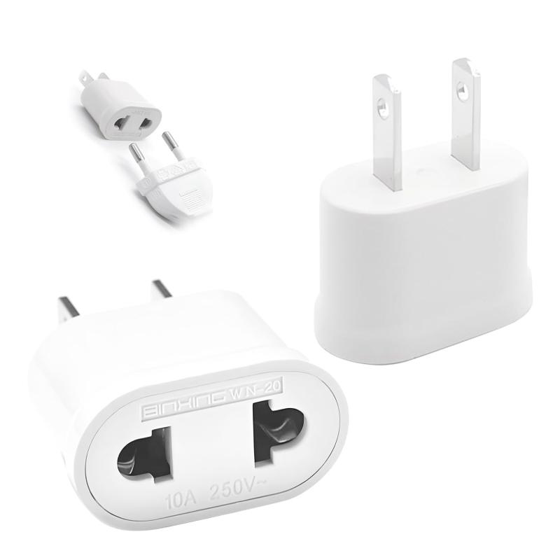 変換プラグ 2個入り 電源変換プラグ 欧州規格→日本規格 ヨーロッパ製家電対応 欧州電化製品 日本国内用 家庭用電源変換アダプター 絶縁安全設計 薄型軽量✅【製品概要】ヨーロッパ（C/SEタイプ）のプラグを、日本のAタイプコンセントで使用可...