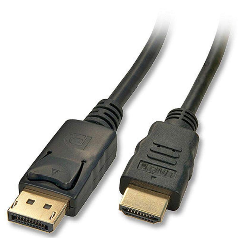 LINDY DisplayPort-HDMI変換ケーブル(DisplayPortオス-HDMIオス) 1m(型番:41480)DisplayPort 1.3 - HDMI 1.1変換ケーブル1m