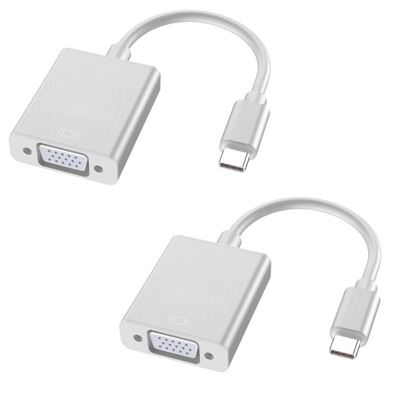 dendoya USB C ➞ VGA変換アダプタ Type C(Thunderbolt 3 互換) ディスプレイアダプタ 1080P @60Hz HD携带型 タイプc VGA変換コネクタ Windows 10/8.1/8/7/Vista/...