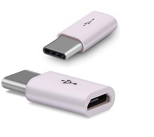 AXYO【2個セット】USB Type-C &amp; Micro USB 変換アダプタ Micro USB to タイプC アダプタ ケーブル 高速転送 Type-Cポートのデバイスに対応 交換アダプター ホワイト【変換アダプタ】USB ...