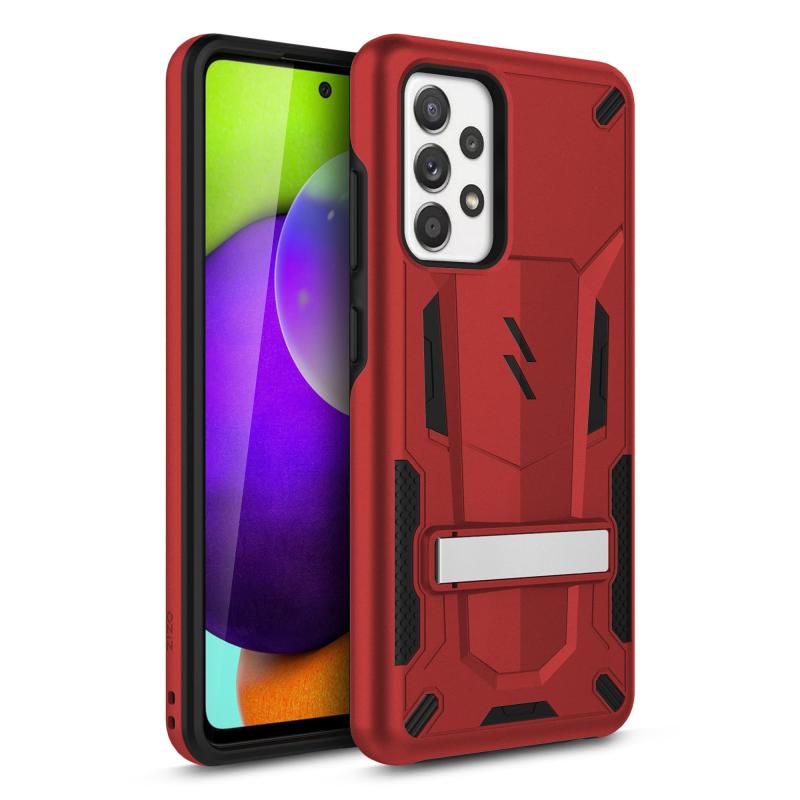 【 ZIZO 】 Galaxy A52 5G (2021) ケース カバー 耐衝撃 衝撃吸収 米軍MIL規格 キックスタンド ハイブリッド (ポリカーボネイト × TPU) TRANSFORM シリーズ