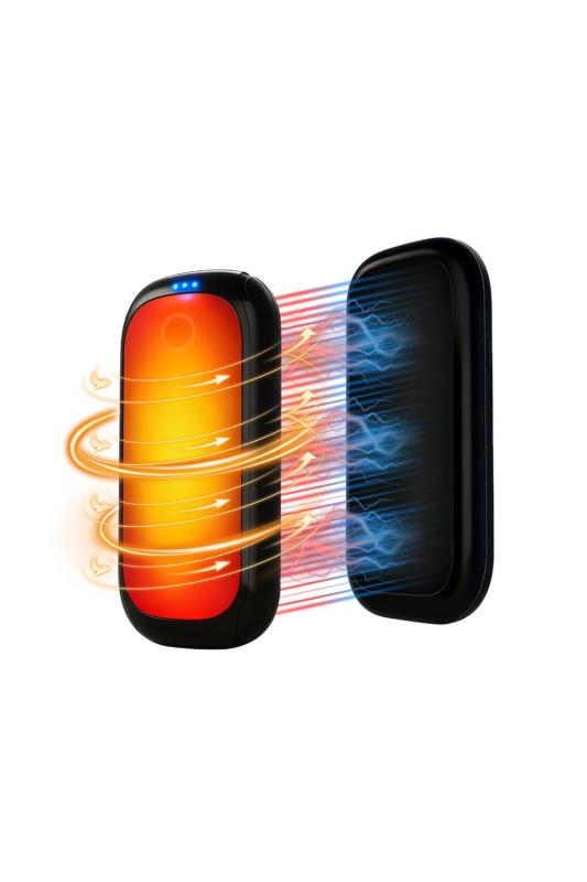 【2025新登場 充電式カイロ 新型磁気式/分離式設計設計】2秒急速発熱 3階段温度調節 小型 超軽量 電子懐炉 Type-C 充電口 2個セット 5000mAh 長時間航続 持ち運び便利 両手使用可能 5V/1A急速充電 【二合一磁気充電...