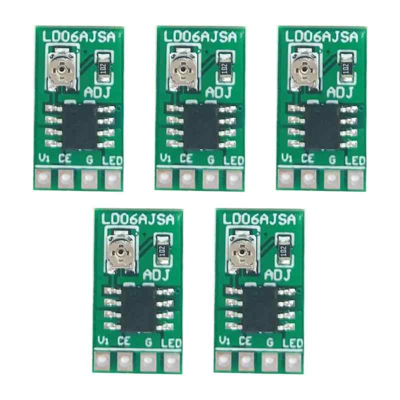 Xsdjasd 5個 30-1500MA 調整可能定電流 LED ドライバー DC 3.3V 3.7V 4.2V 5V PWM コントロール ボード バック パワー モジュール最大出力： 9W動作電圧： DC 2.8-6V(3V 3.3V ...