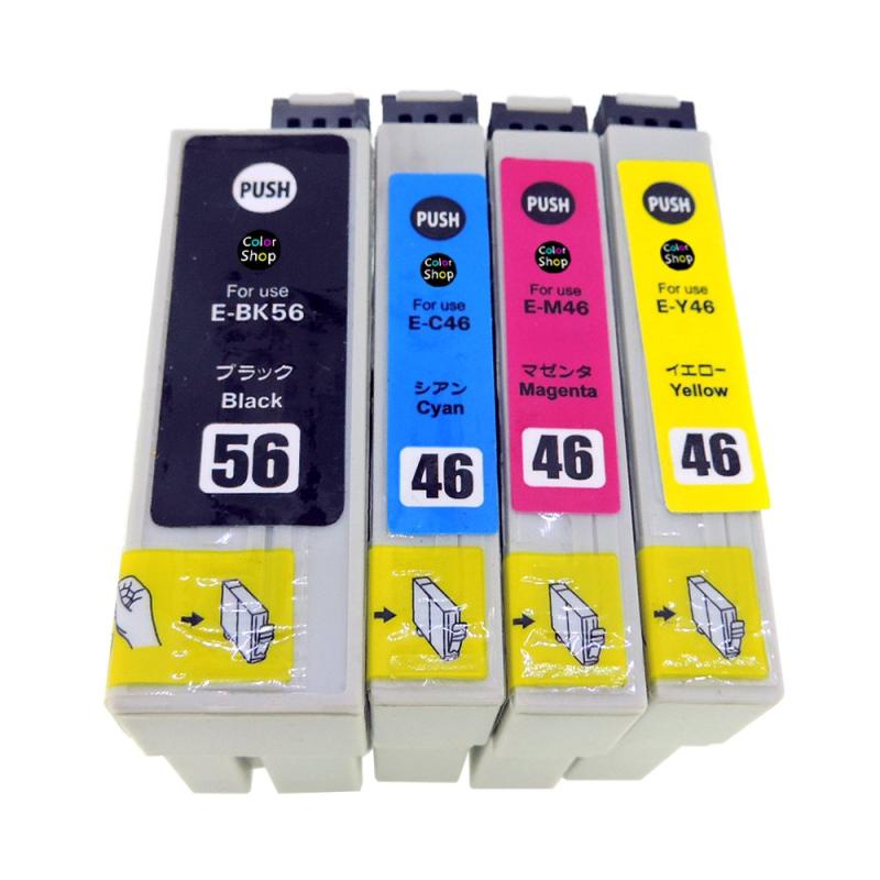 エプソン IC56-(BK/ブラック)　IC46-(C/M/Y）『対応機種』PX-201、 PX-502A、 PX-601F、 PX-602F『EPSON』 エプソン IC5646『梱包方法』Color Shop製のFFPパッケージのエアー...