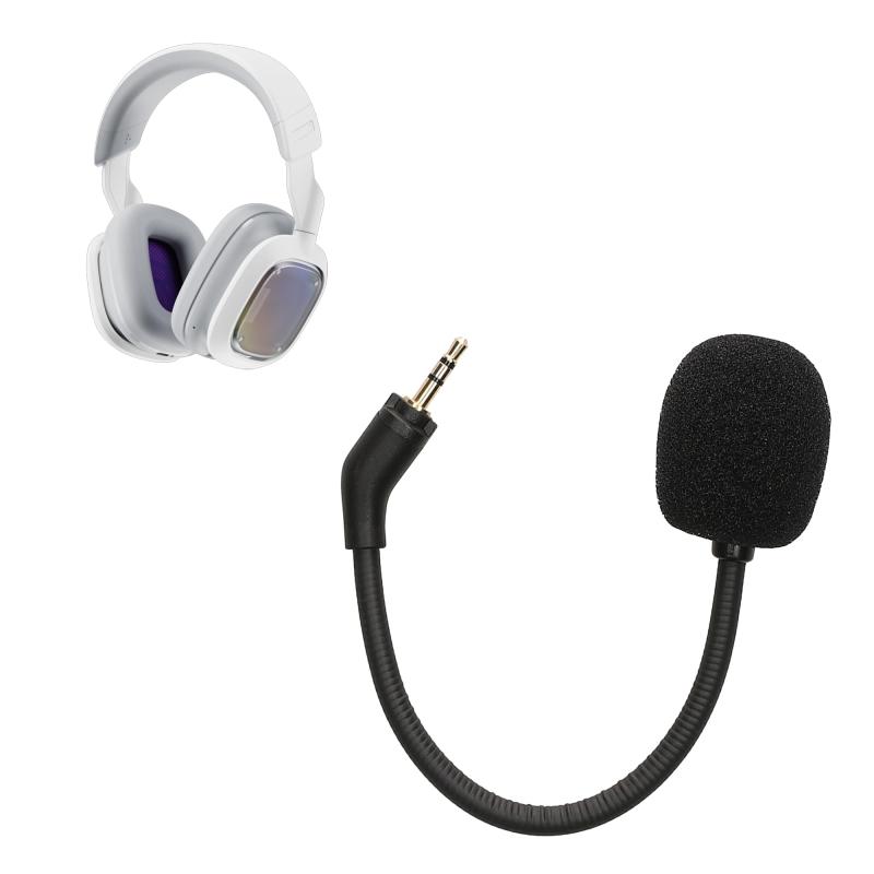 kwmobile Logitech Astro A30対応 交換用マイク - ゲーミングヘッドセット 取り外し可能 3.5mm 黒色ぴったり: Logitech Astro A30対応交換用マイク: 黒色のヘッドホン用マイクをヘッドフォンに...