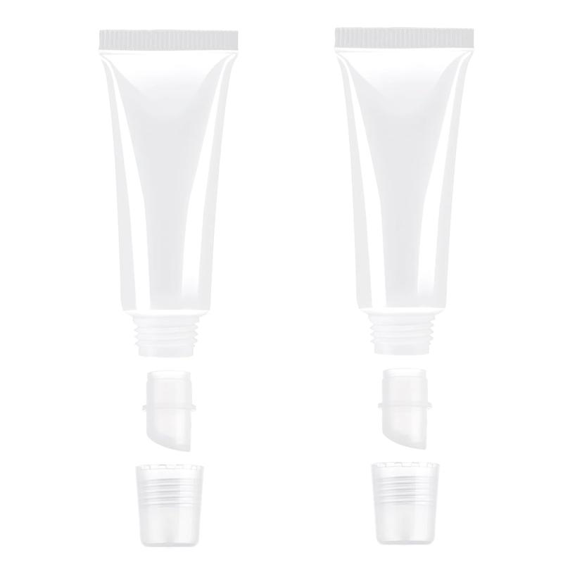 Stoooduoリップグロスチューブ 15ml 2本セット 化粧品容器セット 詰め替えボトル 容器 ポータブル 漏れ防しデザイン 軽量 携帯易い 透明で柔らかい ト【商品仕様】サイズ：ホースの長さ: 約.90mm，底の幅30mm 2個 15...
