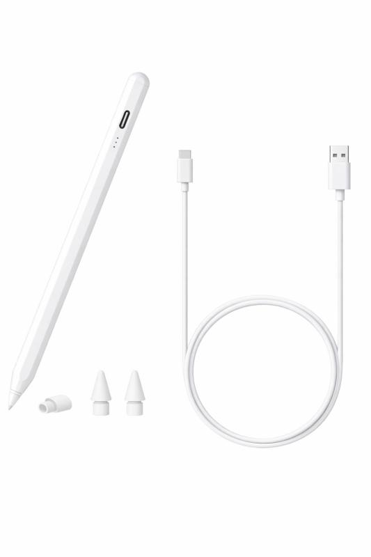 【iPad ペン 互換 ペンシル】電量表示・急速充電 タッチペン Apple Pencil互換 アップルペンシル iPad専用スタイラスペン 極細ペン 高感度 バッテリー残量表示/Type-C充電/傾き感知/磁気吸着/パー【iPad専用・A...