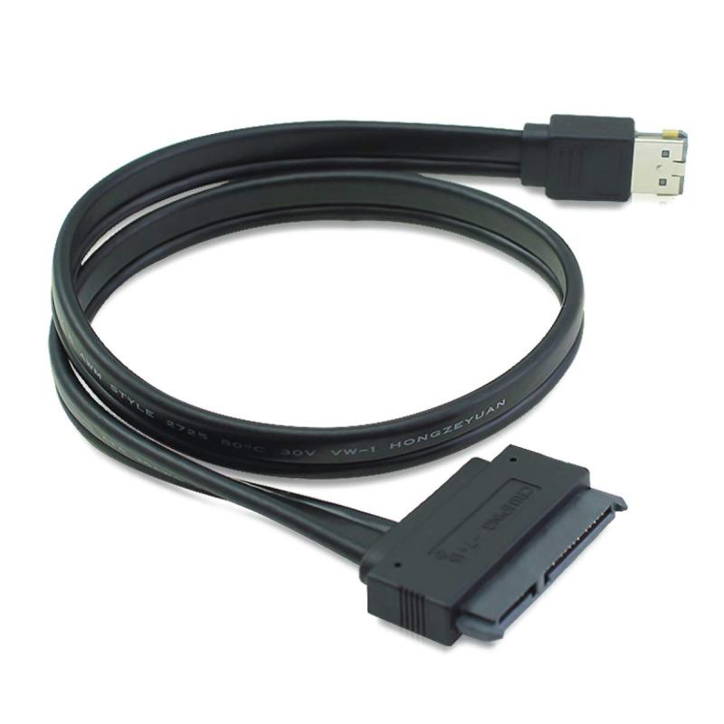 cablecc USB 2.0 コンボ デュアルパワー 12Vおよび5V eSATAp 電源 ESATA - 22ピン SATAケーブル 2.5インチ 3.5インチ ハードディスクドライブ 50cm用仕様:接続:Power Over eSA...