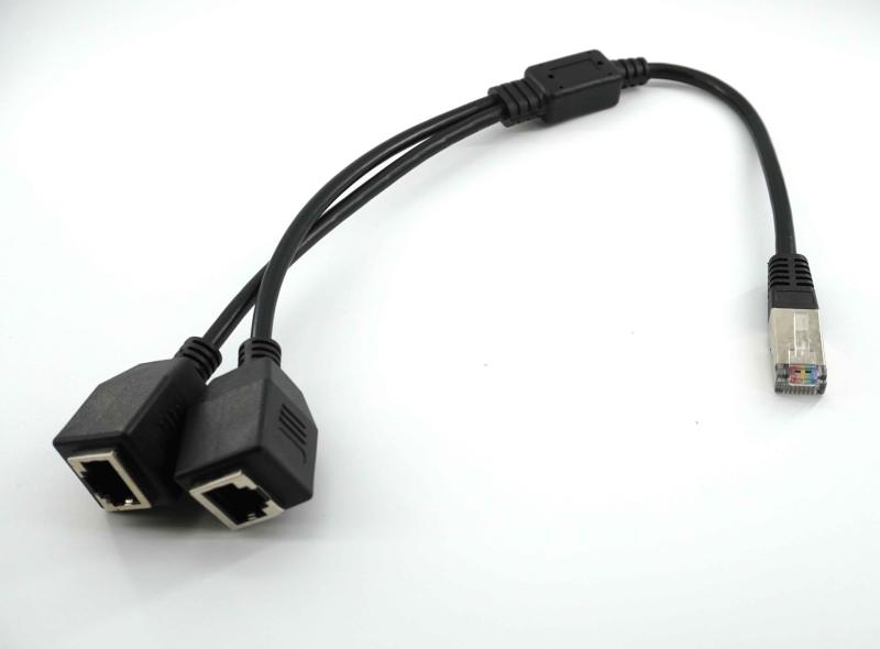 VECASDEN RJ45 イーサネット ケーブルのコネクター 1 の男性への 2 つの女性 LAN 港サポート Cat7 Cat6 高速ネットワークのインターネット ケーブル同時に2台のコンピュータにイーサネット信号を供給するのではなく、...