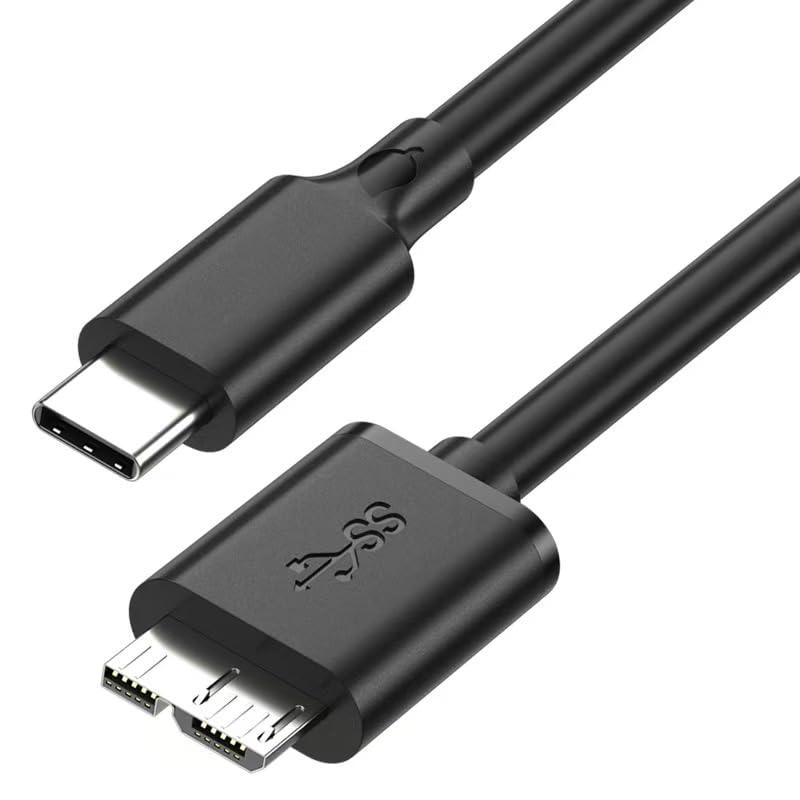 USB‑C to Micro B 3.0 ケーブル 150cm 5Gbps 高速転送 USB3.0 規格 外付け HDD/SSD/ドライブ Canon カメラ Galaxy S5/Note3 対応 充電 &amp; データ転送 プラグアンド...