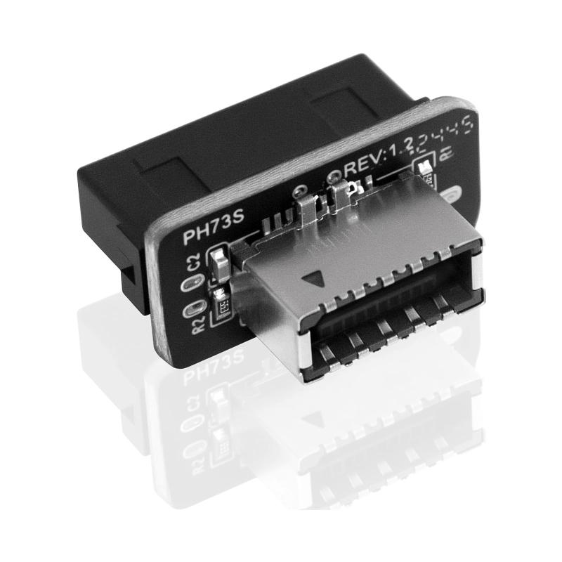 Duttek USB3.0 type-e 変換 USBフロントパネルアダプター、Type-EからUSB 3.0 19ピンフロントパネルヘッダー拡張アダプターは、Cタイプインターフェイスに変換可能 1パック製品ポート1:USB3.0 19ピン...