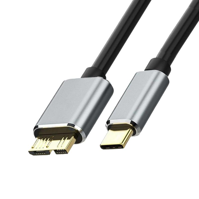 USB C to Micro B 3.0 ケーブル 最大 10Gbps 高速データ転送 金メッキコネクタ 外付け HDD/SSD 対応 Mac-Book (Pro)/Gal-axy S5 Note3 / カメラ等適合 マイクロ B 変換ケー...