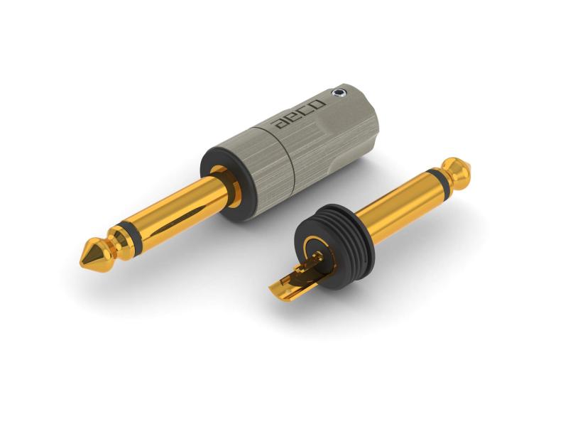 aeco TRS Plug 6.3mm Mono AT6-1221G, 1pcs/1set, Gold Plating, Vacuum bagThe body of plug was lathed in one piece to avoid...