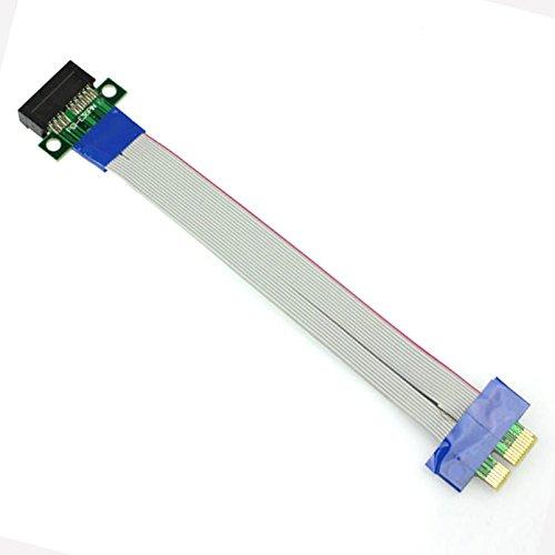 JsER PCI - E 1 Xグラフィックス延長コードケーブルアダプタ20 cmこれは PCI-e (PCI Express) 1X スロット リロケート ケーブルです。高品質のフレックス リボン ライザー カード。ドライバーは不要で、ホ...