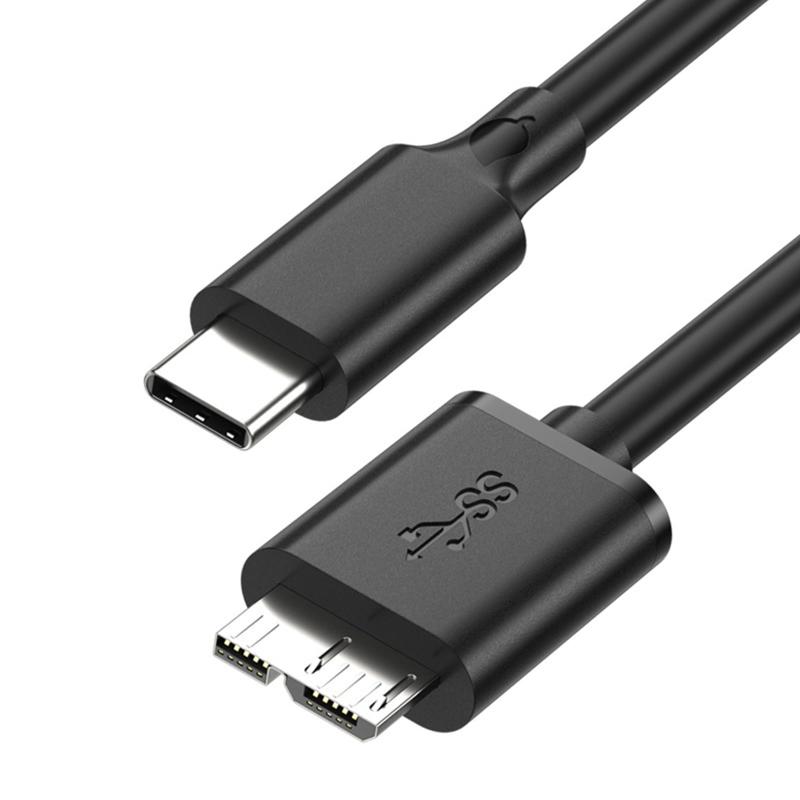 USB C to Micro B 3.0 ケーブル 10Gbps高速データ転送 3A急速充電 頑丈で耐久性があり、プラグアンドプレイ耐性 外付けHDD/SSD ハードドライブ/MacBook Pro/Galaxyなど対応 1m ブラック【パ...