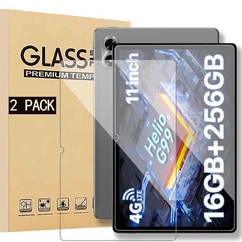 For Teclast P50 AI/UMIDIGI G7 Tab Pro/G9 Tab/DOOGEE U11 11インチ 強化ガラスフィルム 2枚 表面硬度9H 飛散防止処理 タブレット 保護フィルム 指紋防止【対応機種】Teclast ...