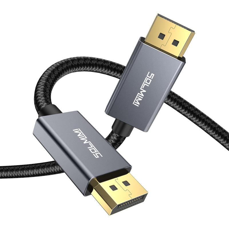 SOLMIMI 8K Displayport ケーブル『高速8K伝送』DisplayPort 1.4テクノロジーを採用し、8K@60Hz、4K@144Hz、2K@240Hzの解像度をピクセル単位の鮮明さで実現します。DisplayPort ...