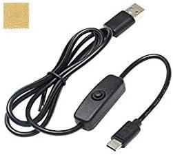 Sound Wave ON/OFF スイッチ付 Type-C to USB-A (充電 &amp; データ通信 対応/PD＝スマホ急速充電 未対応) USB-C USB 延長ケーブル オス オス + シリコン製 USB-A type-c オ...