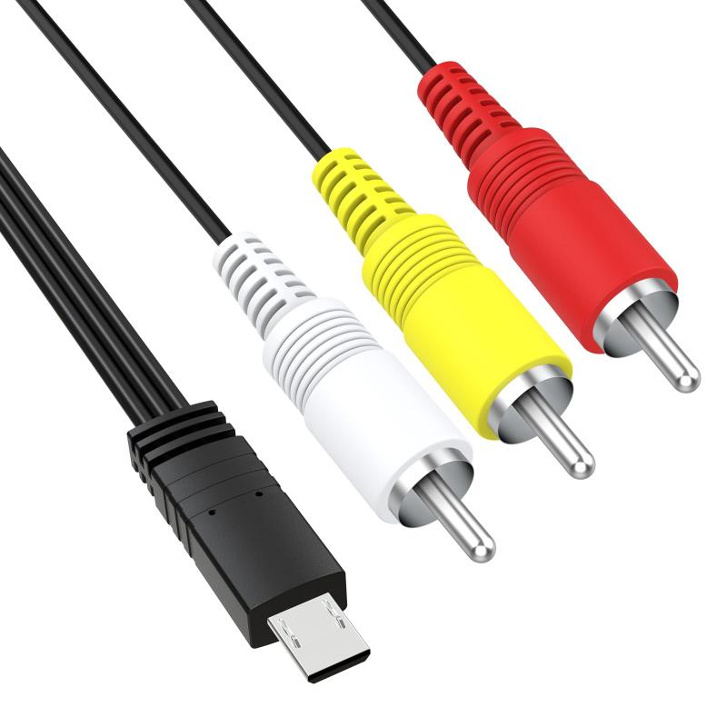 Sqrmuekiソニー Handycam 対応 VMC-15MR2 VMC-MD4 マルチAVデータケーブル 3.5mm-3RCA 映像音声出力 HDR-CX/PJシリーズ ビデオカメラ用 1.2m幅広い対応機種 – Sony Handyc...