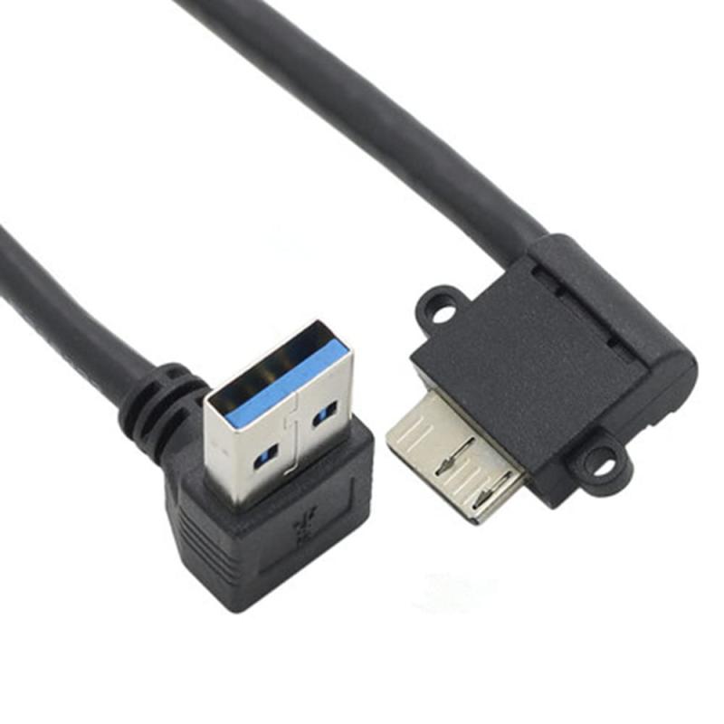 ViViSun USB 3.0変換ケーブル L型 タイプA オス-マイクロタイプB オス A-MicroB スーパースピードデータ5Gbps転送•同期充電ケーブル